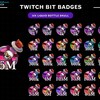 30x Donut Twitch Bit Badges / Complete Twitch Bit Badges Set/ Yemmy ...