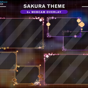 6x Animated Sakura Webcam Overlay With Japanese Theme - Etsy