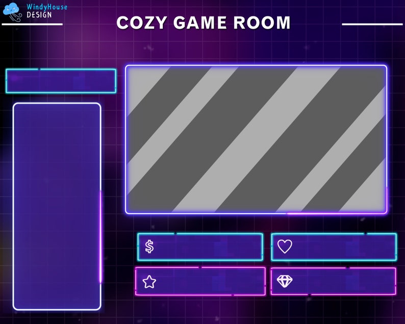 Animated Twitch Overlay Cozy Game Room, Animated Full Stream Package ...