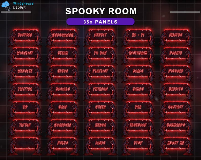 Animated Zombie Twitch Panel, Horror Stream Panel, Spooky Panel for ...