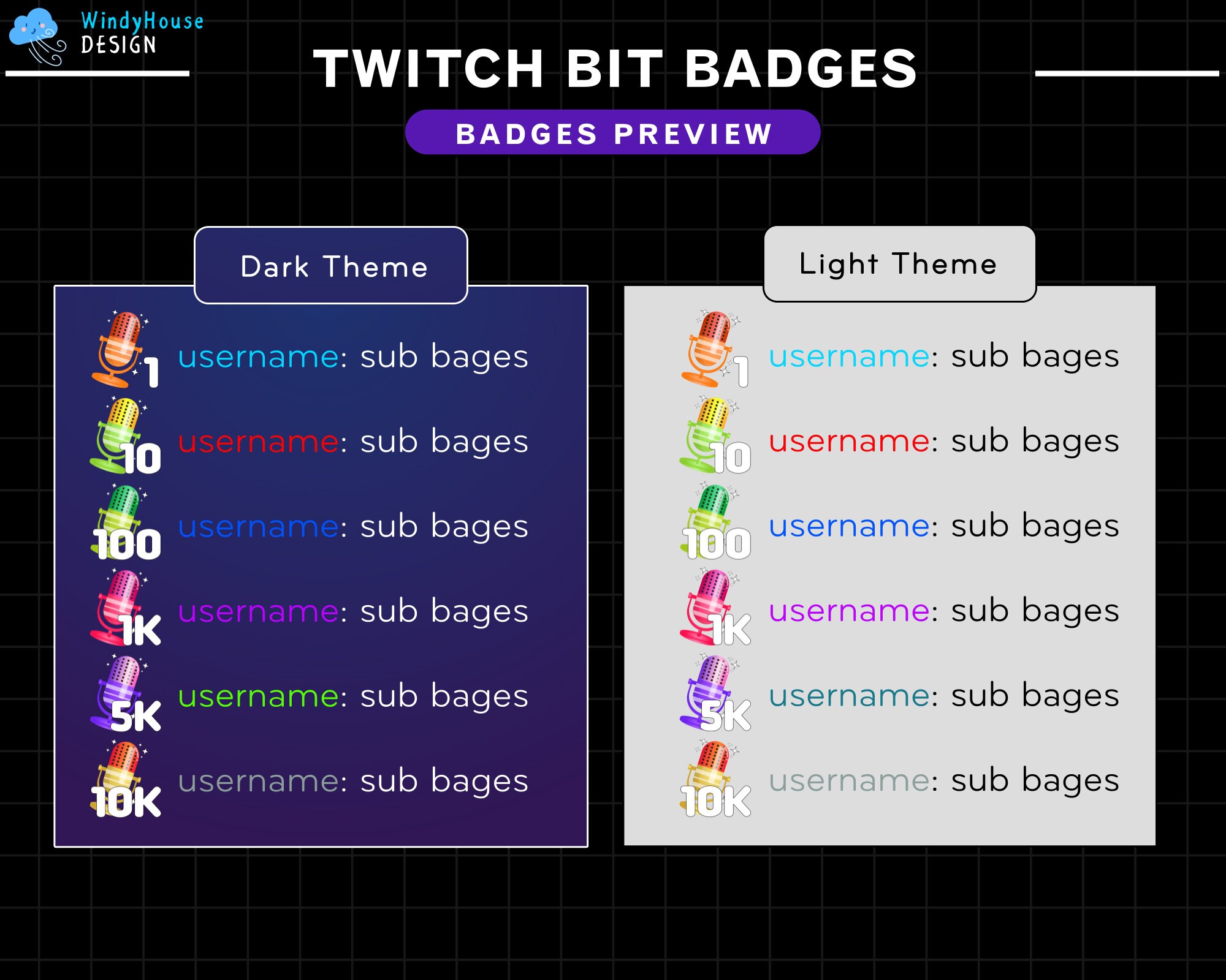 20x Rainbow Micro Twitch Bit Badges Colorful Sub Badges for - Etsy
