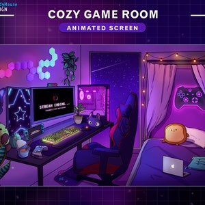 Animated Twitch Screens Cozy Game Room, Animated Stream Screens Cozy ...