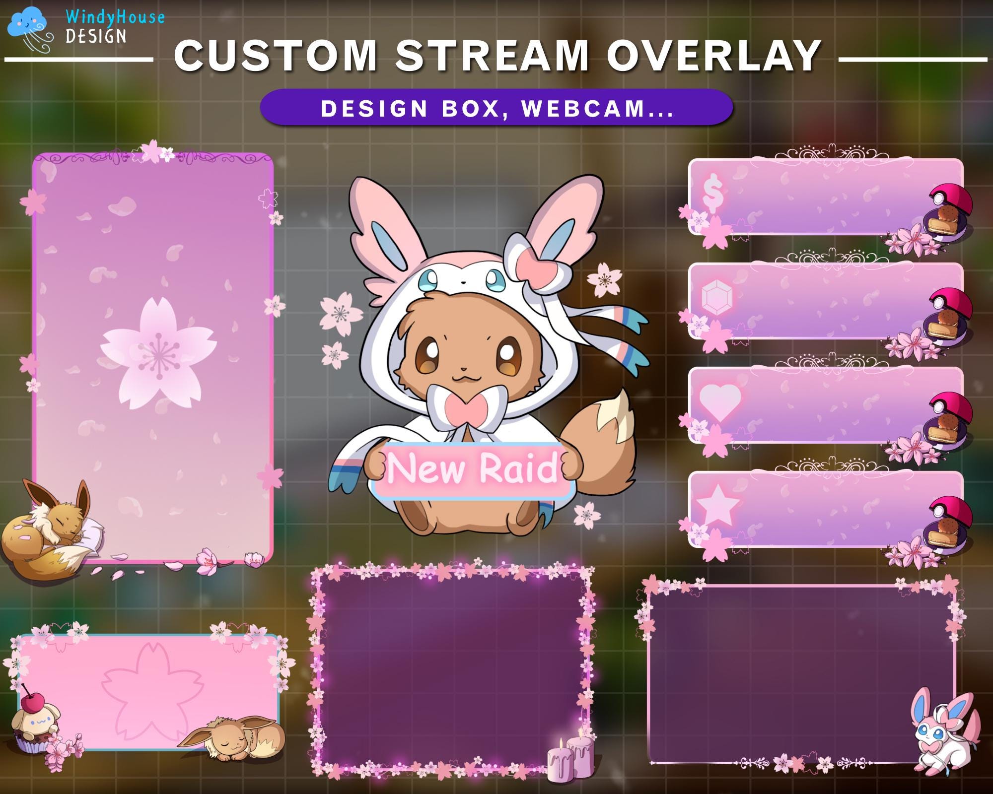 Custom Animated Twitch Overlay Stream Package – Game Room & Streamer ...