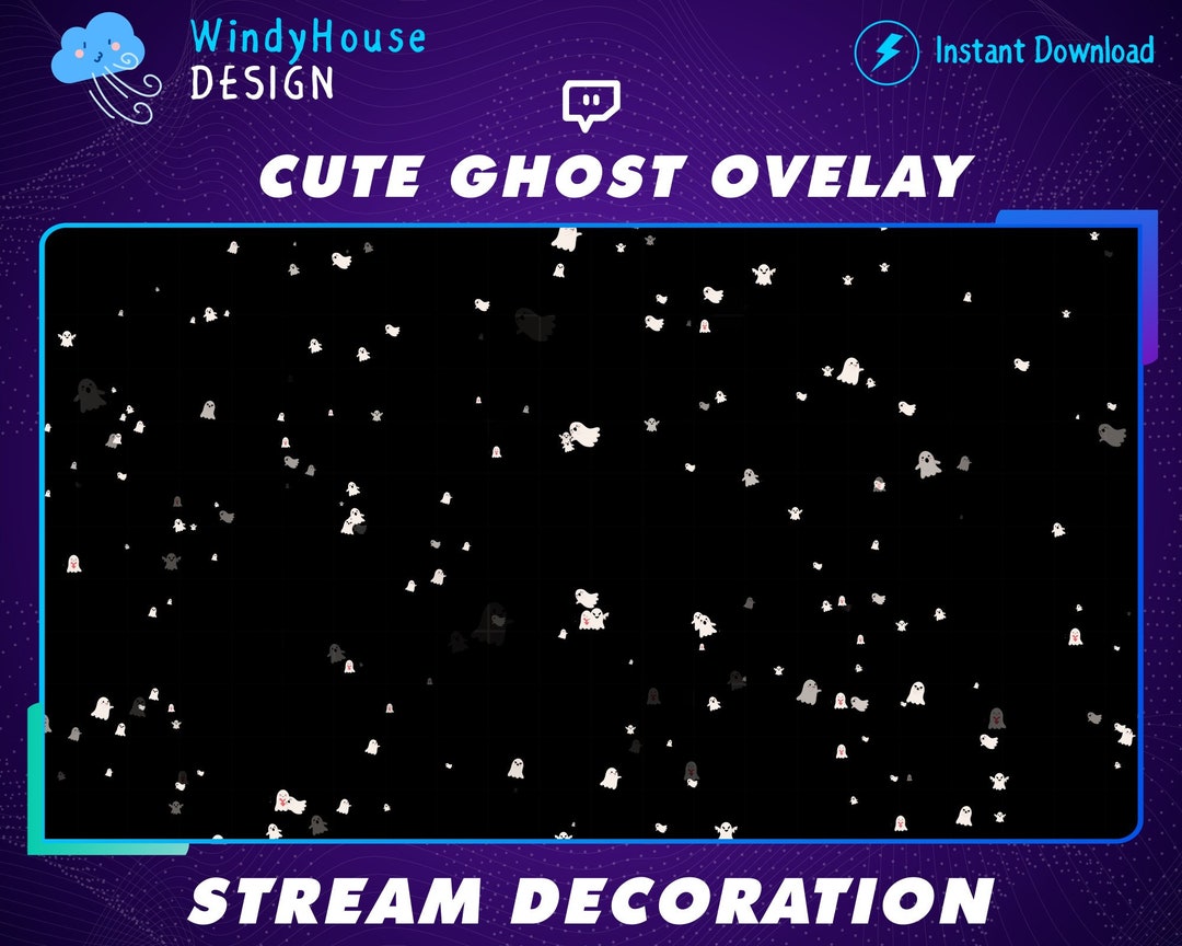 Ghost Falling Twitch Overlay, Flying Down Ghost Twitch Stream ...