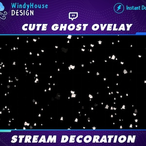 Ghost Falling Twitch Overlay, Flying Down Ghost Twitch Stream ...