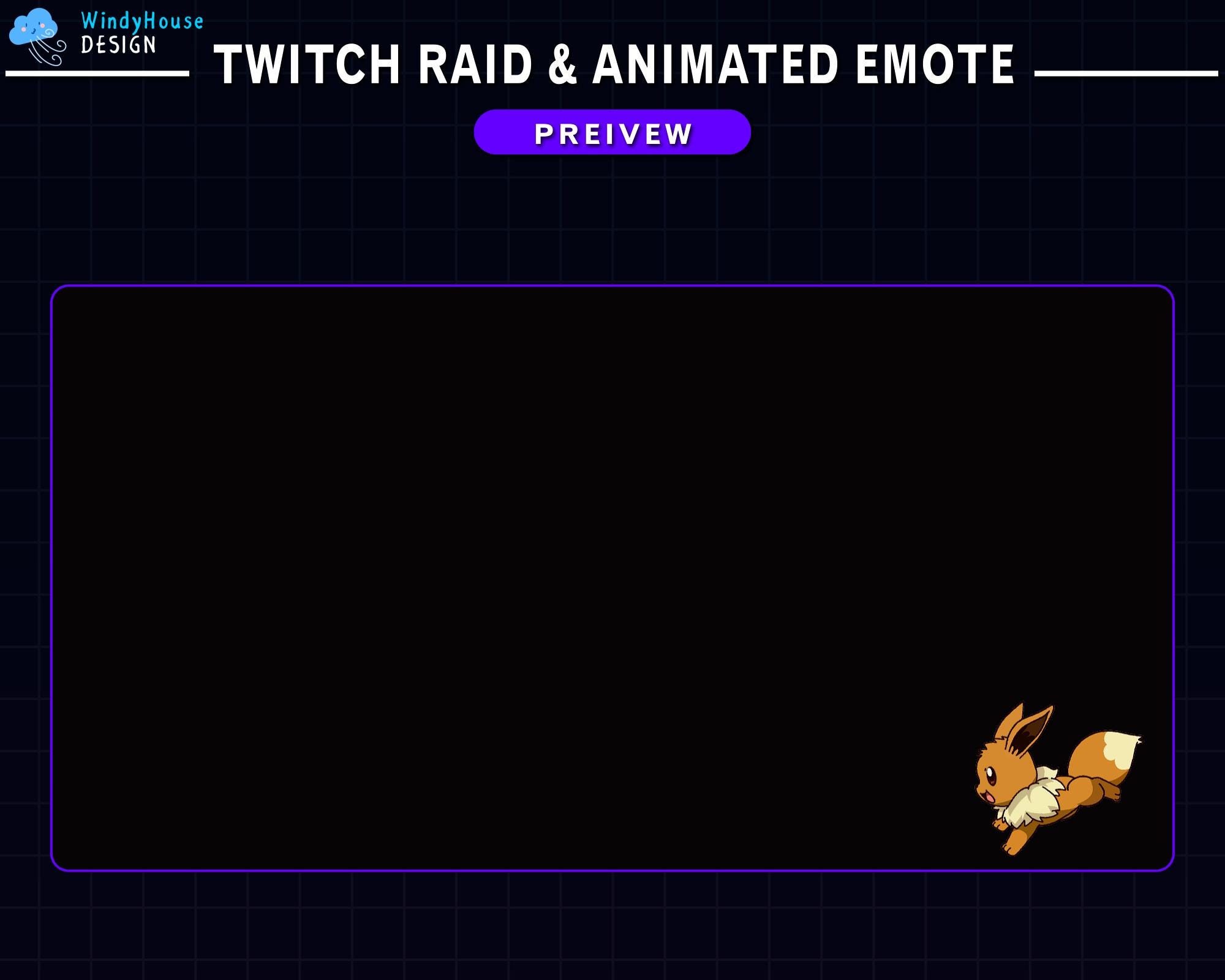 Animated Eevee Running Twitch Raid Alert, Cute Eevee Twitch Emote, New ...