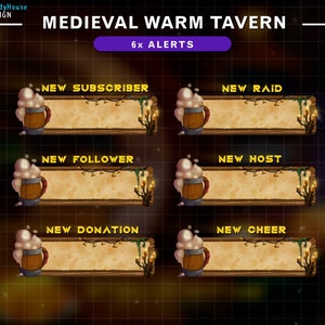 Animated Warm Tavern Stream Package | Cozy Medieval Fantasy Tavern ...