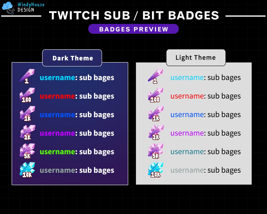 Full Set 30x Crystals Twitch Bit Badges, Gem Stone Bit Badges, Twitch ...