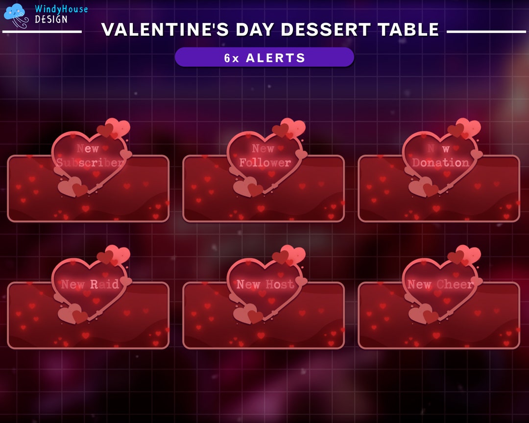 Animated Valentine's Day Stream Alerts, Aesthetic Love Twitch Alerts ...