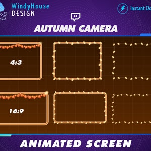 6x Animated Webcam Autumn Cozy Twitch Stream , Retro Lofi Aesthetic ...