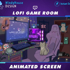Animated Lofi Game Room Twitch Stream Screen ,lofi Room, Cozy Room ...