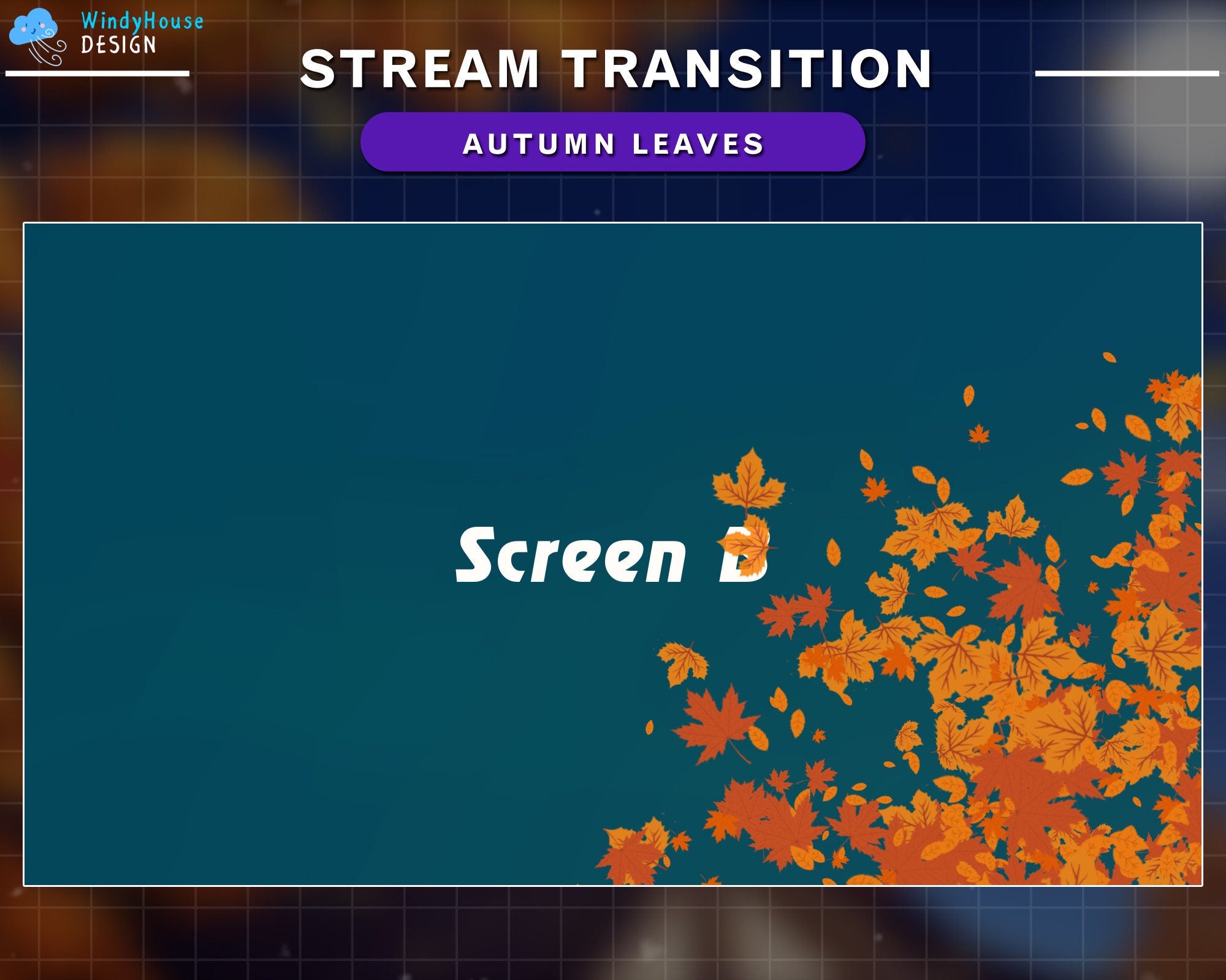 2x Animated Stream Transition Autumn Leaves, Maple Leaves Twitch OBS ...