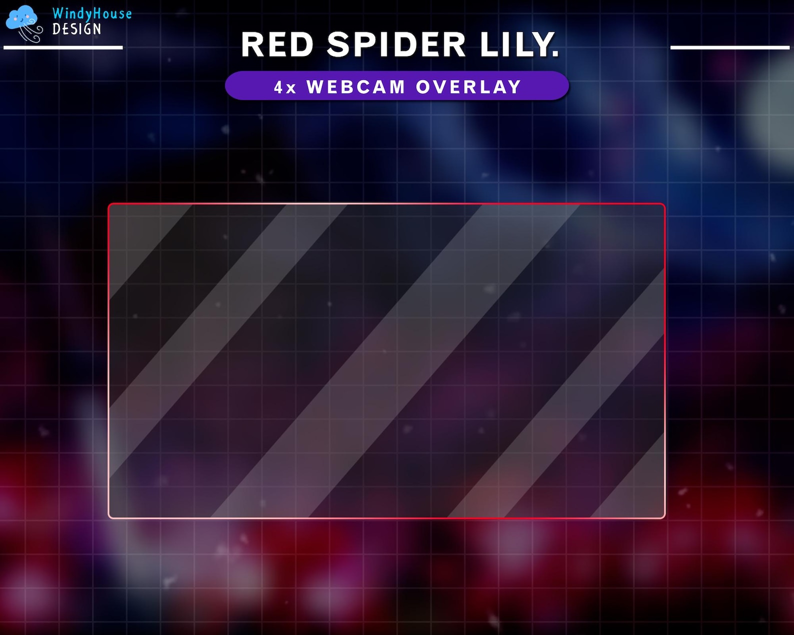 Animated Red Spider Lily Webcam Overlay, Demon Slayer Theme for Vtuber ...