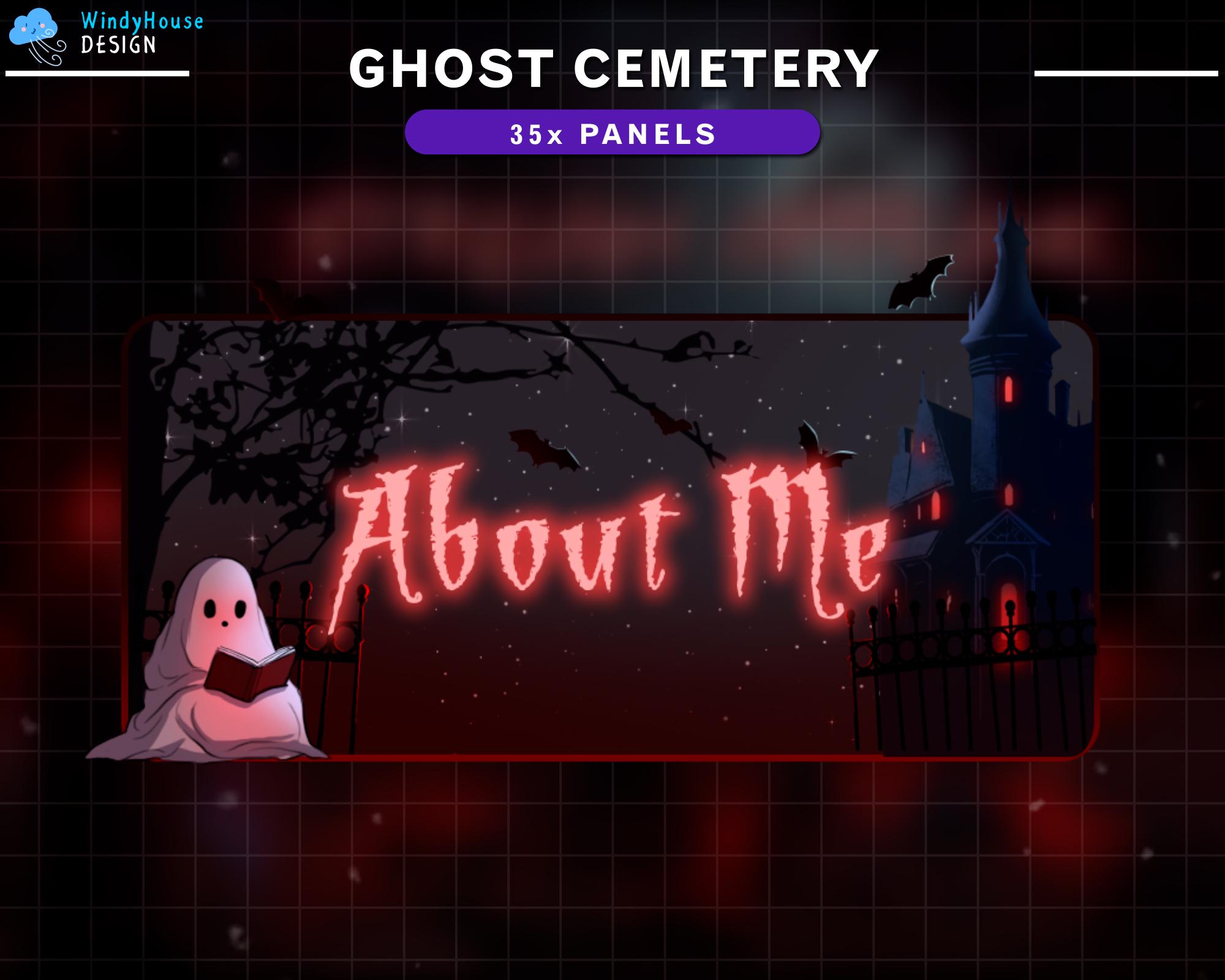 Animated Stream Package Cemetery Ghost , Halloween Twitch Overlay ...