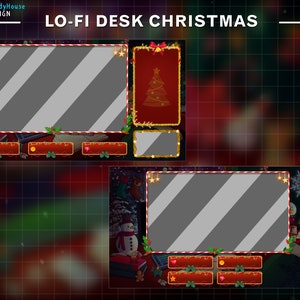 Animated Stream Package Xmas Lo-fi Desk, Christmas Room Twitch Overlay ...