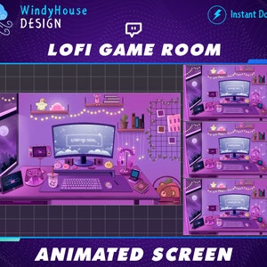 Animated Cozy Gaming Room Twitch Stream Screens, Aesthetic Gaming PC ...