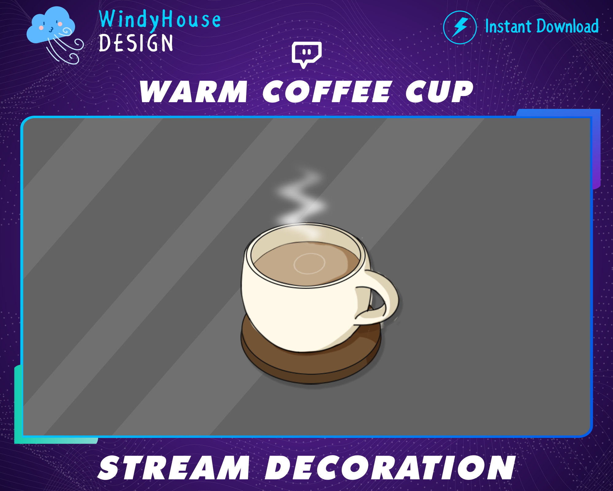 Animated Warm Coffee Stream Decoration Cafe Aesthetic Coffee - Etsy