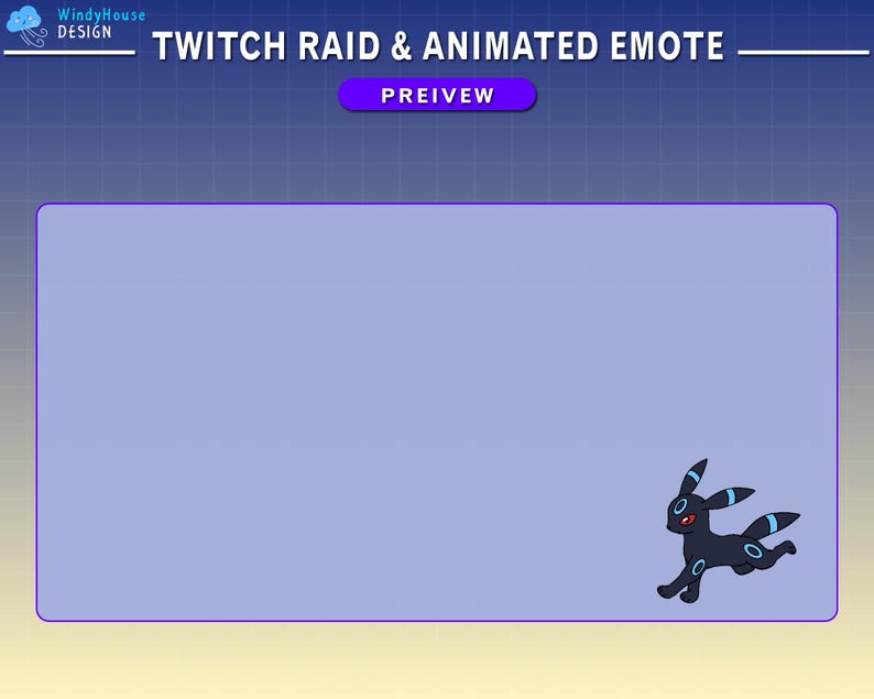 Animated Umbreon Running Twitch Raid Alert, Umbreon Twitch Emote, New ...