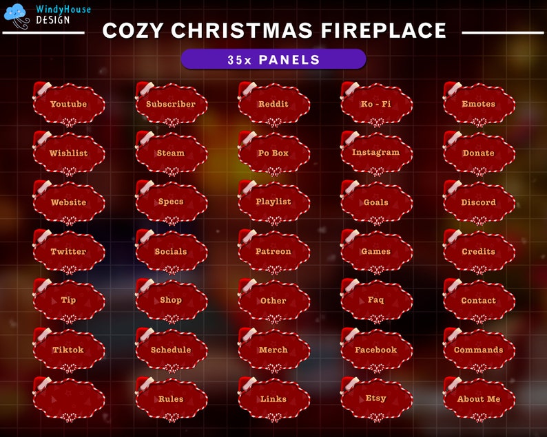 Animated Full Stream Package Cozy Christmas Room, Aesthetic Xmas Room ...