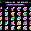 30x Cute Cow Twitch Bit Badges / Complete Twitch Bit Badges Set/ Twitch ...