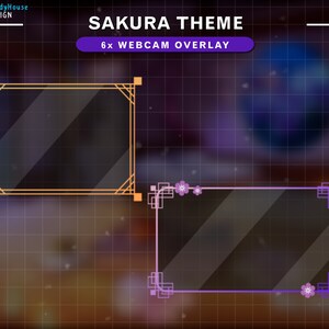 6x Animated Sakura Webcam Overlay With Japanese Theme - Etsy