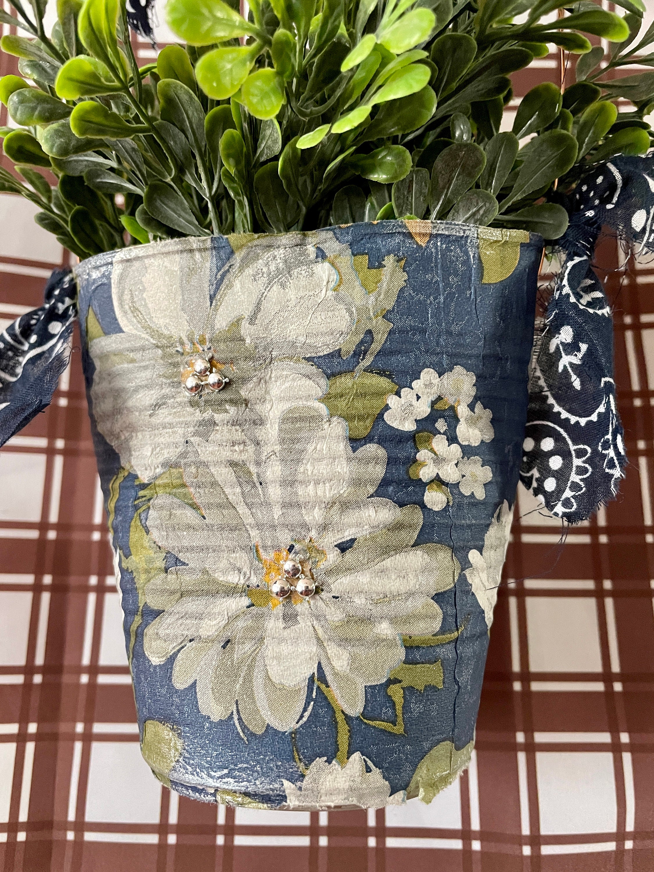 Tin Can Distressed Pocket Posey Flower Plant Medium Soup Can - Etsy