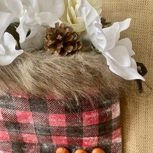 Tin Can Pocket Posies Buffalo Check Hanging Wall Vase Garden Planter ...