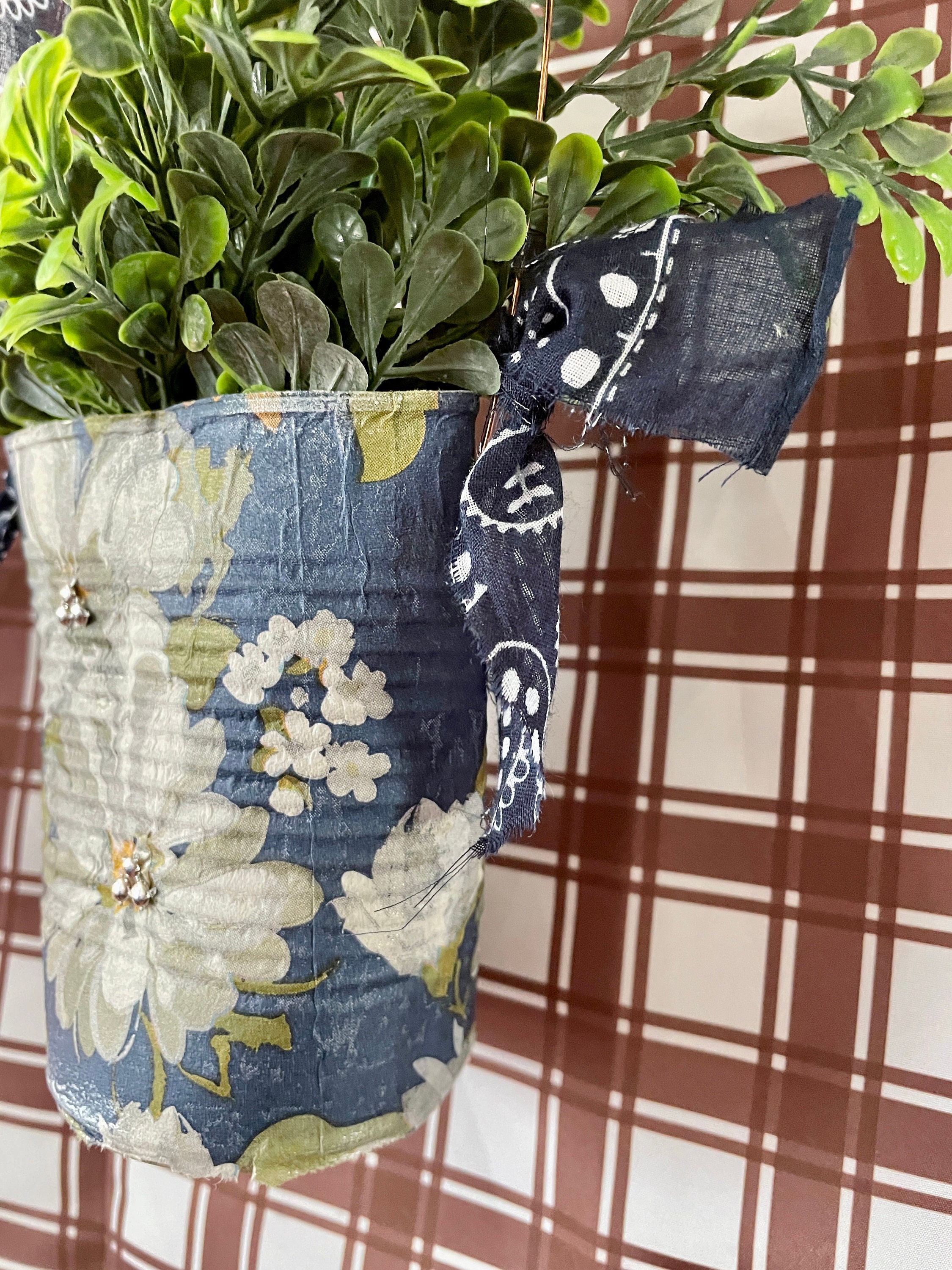 Tin Can Distressed Pocket Posey Flower Plant Medium Soup Can - Etsy