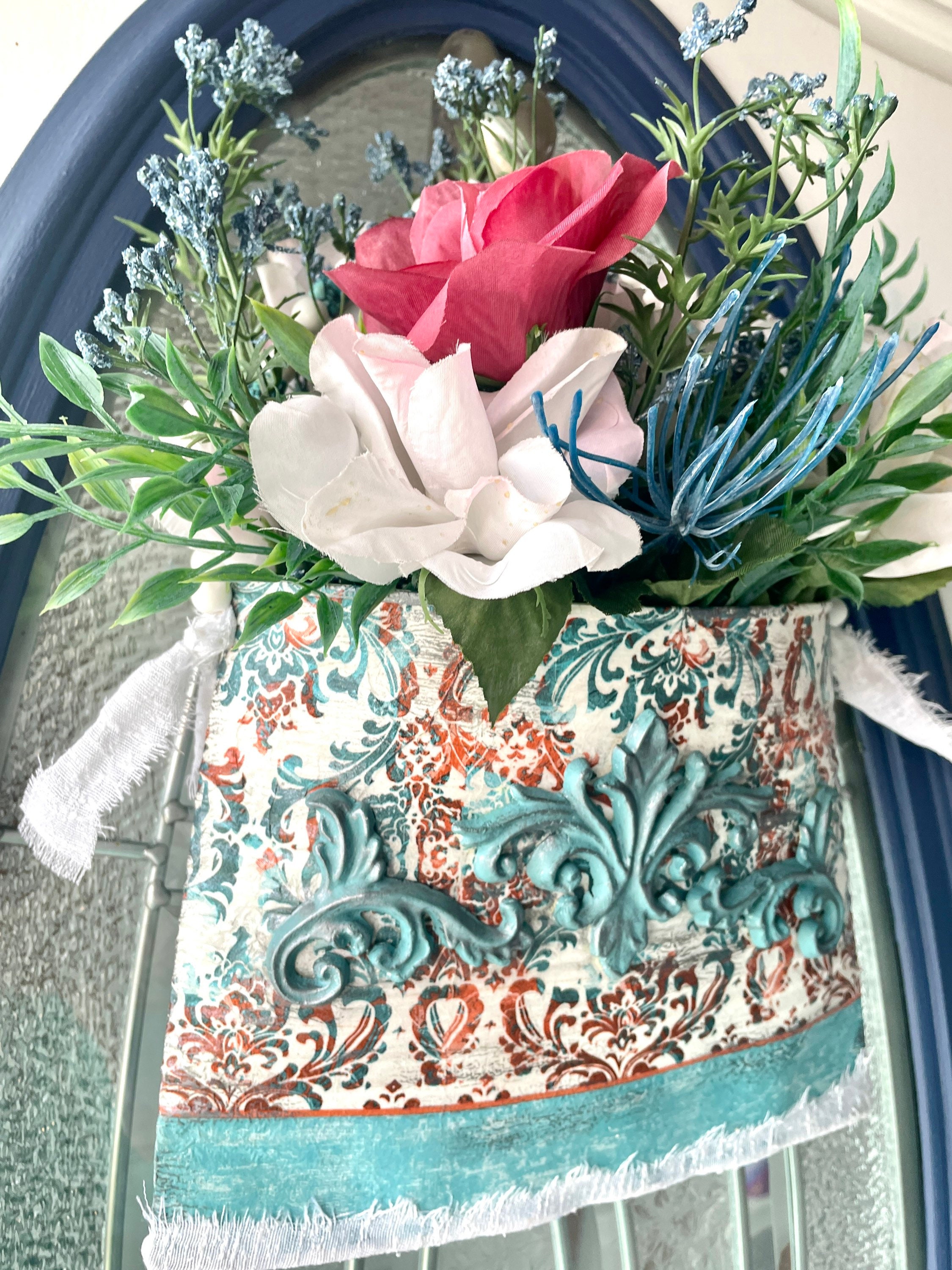 Tin Can Garden Floral Pocket Posey Gift for Her Boho Country Planter ...