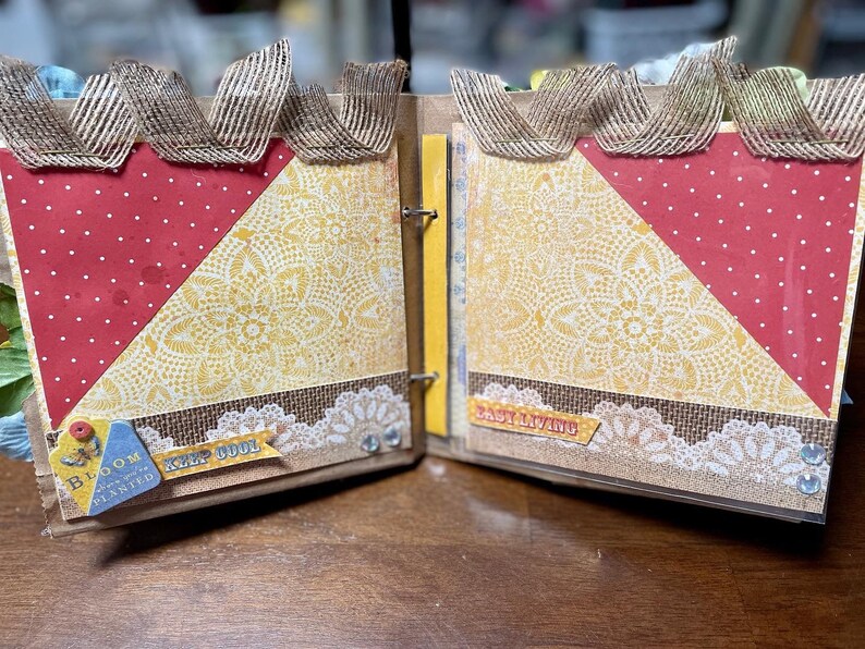 Farmhouse Scrapbook Album Birthday Paper Bag Gift Chicken Coffee Table ...
