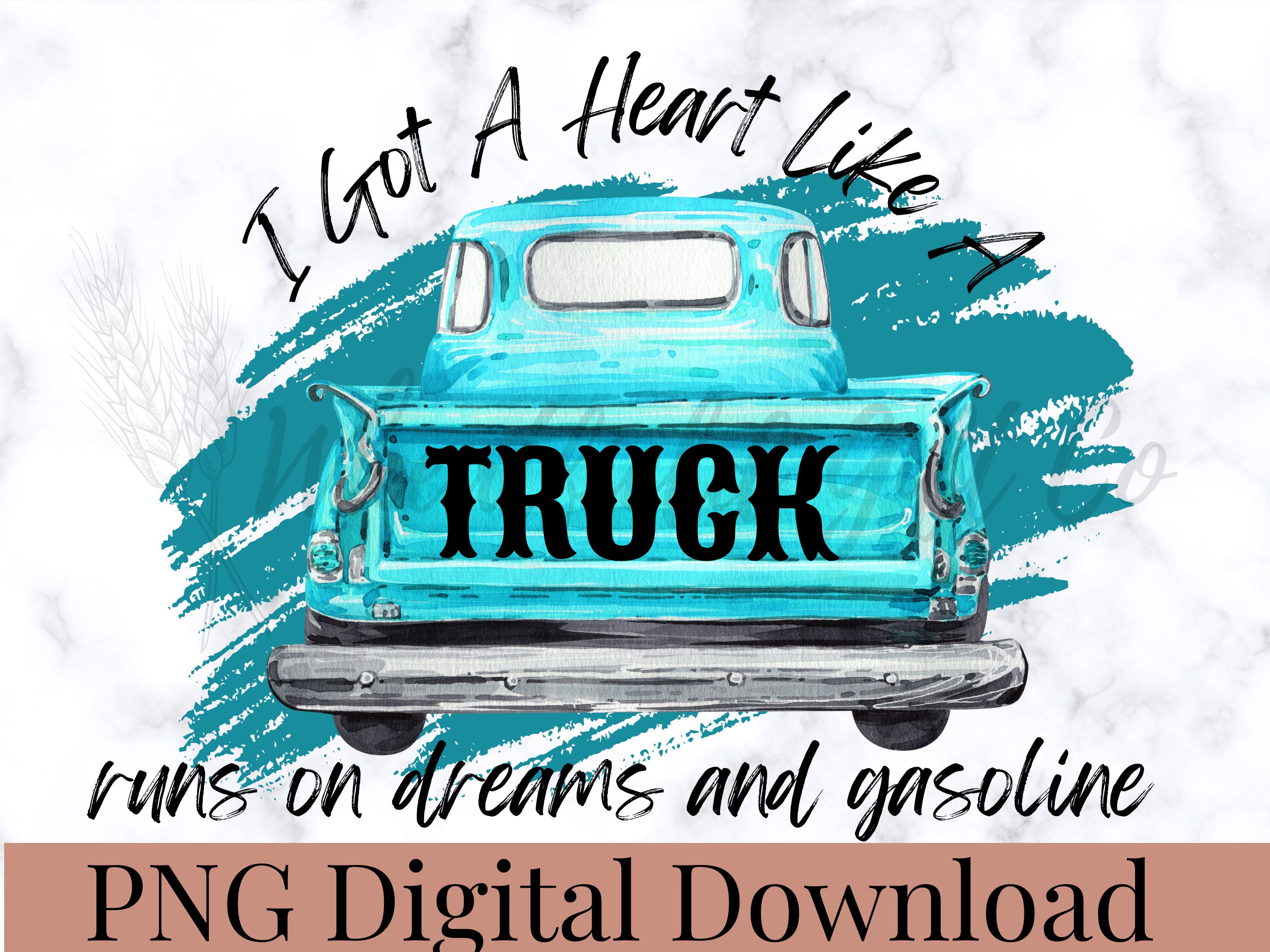 Heart Like A Truck PNG | Lainey Wilson Png | Dreams and Gasoline - Etsy