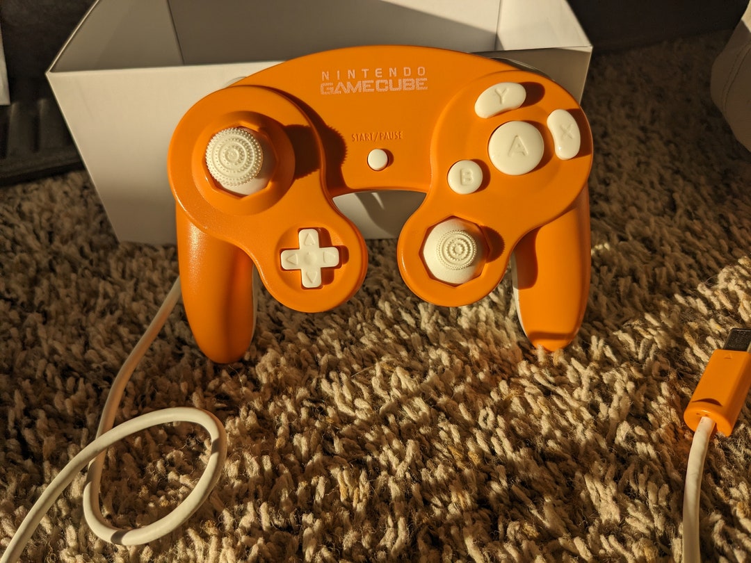 White and Orange Pumpkin Gamecube Controller - Etsy
