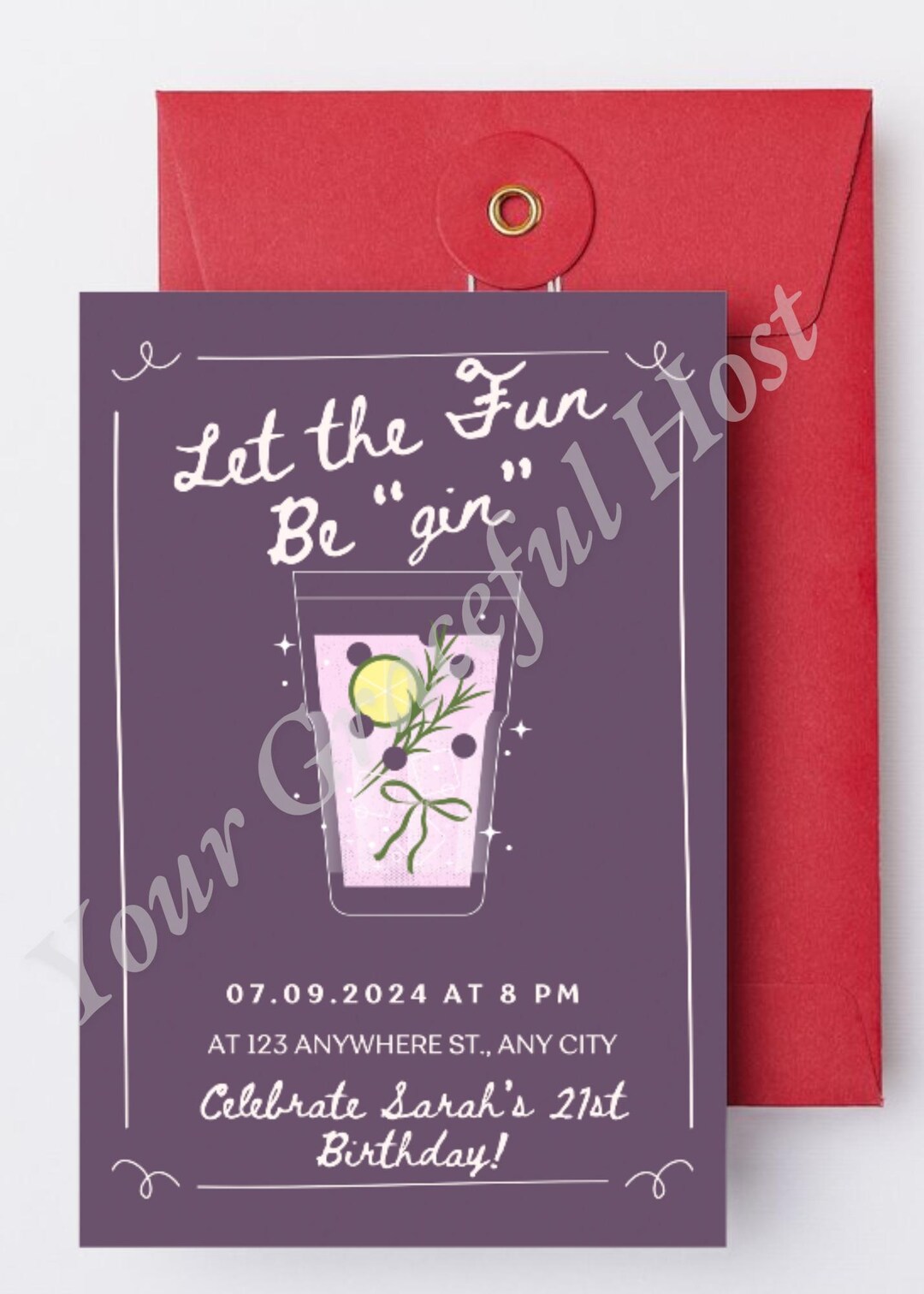 Let the Fun Be-gin! Classy Coquette Party Invitation, Digital Download ...