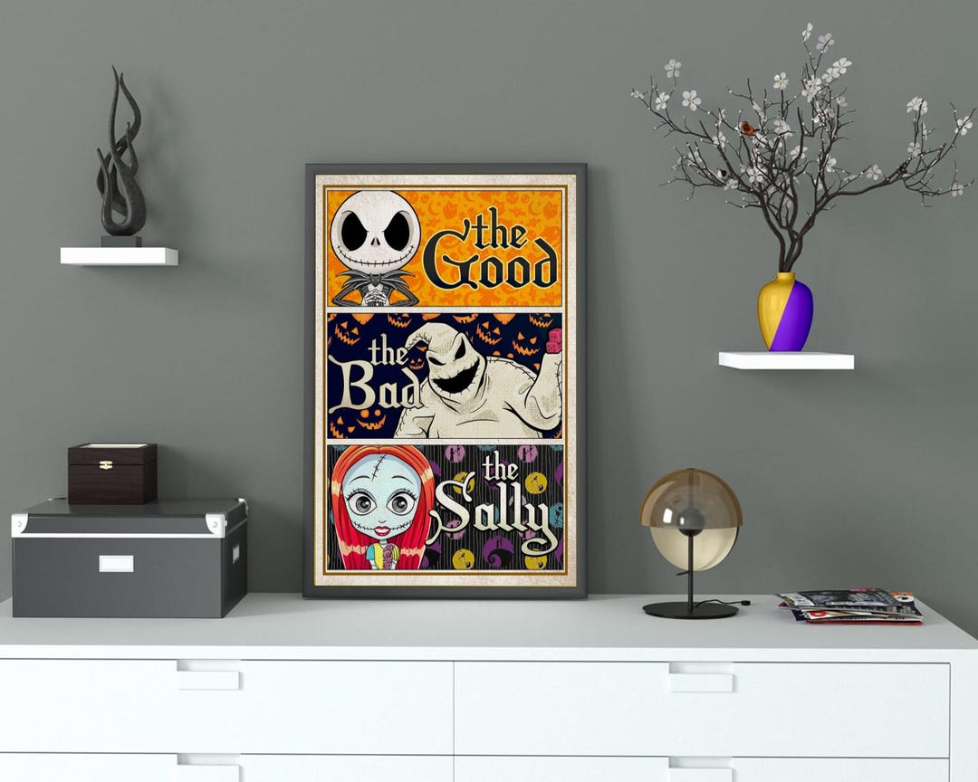 The Good the Bad the Sally Wrapped Framed Canvas Print – Halloween ...