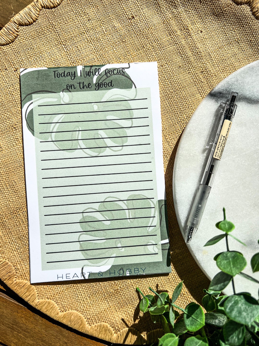 Today I Will Focus on the Good Notepad, Notepad, Botanical Notepad ...