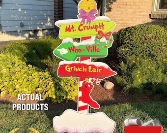 Grinch Yard Direction Sign - Etsy