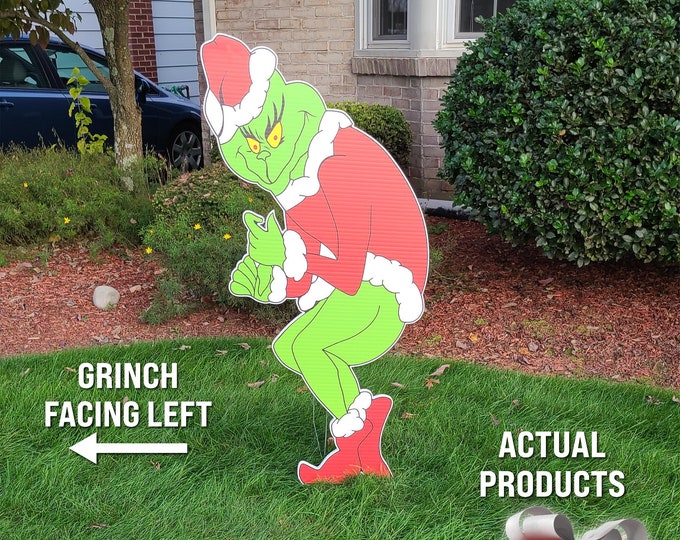 Grinch Yard Decor, Grinch Wood Display, Grinch Christmas Decor, Grinch ...