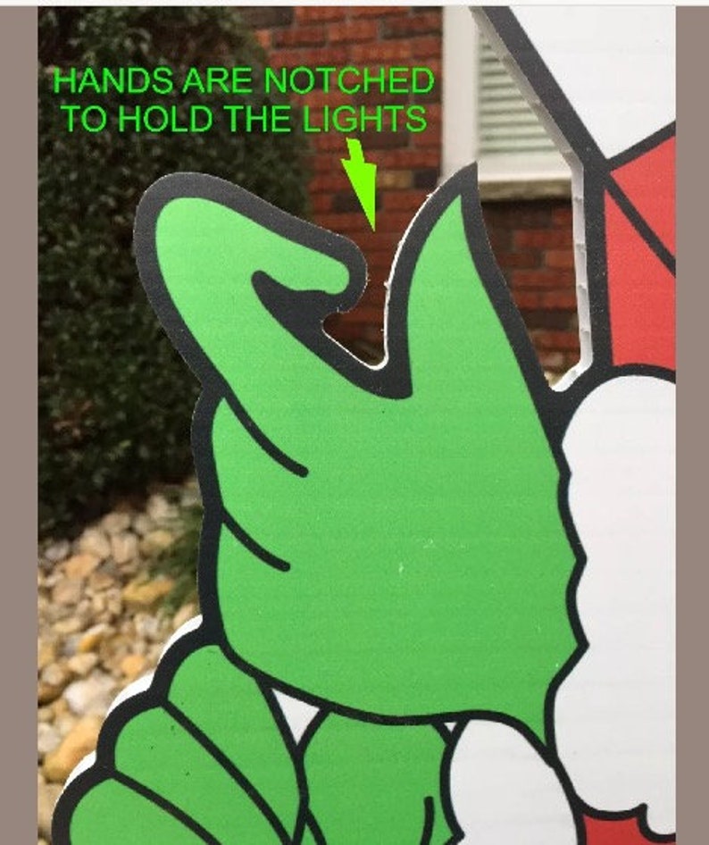 Grinch Stealing Christmas Lights Yard Decoration Combo: 4ft Grinch Max ...