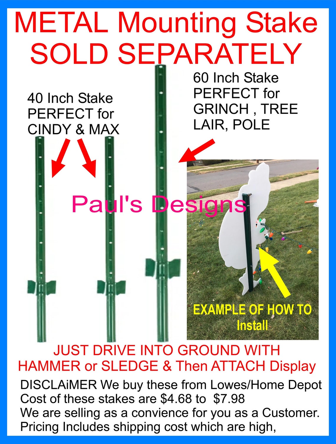 Metal Mounting Stake - Etsy