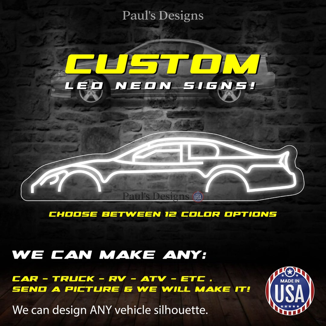 Car Led NEON Signs Custom Design Neon Car Signs Truck Neon 2 Day Turn ...