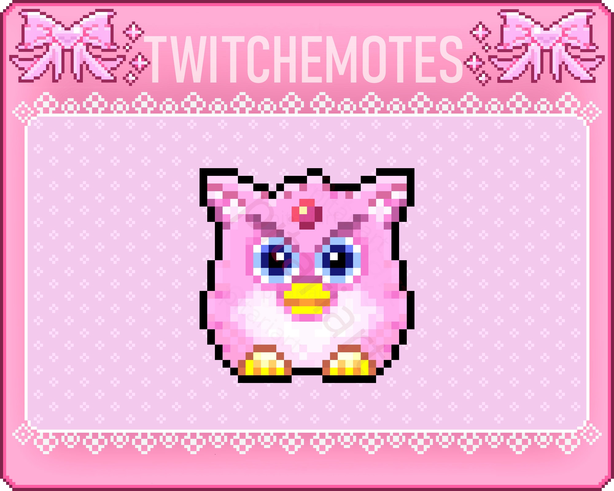 Kawaii Pink Furby Twitch Emote | Cute Mad Furby Pixel Toy Plushie ...