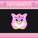 Kawaii Pink Furby Twitch Emote | Cute Mad Furby Pixel Toy Plushie ...