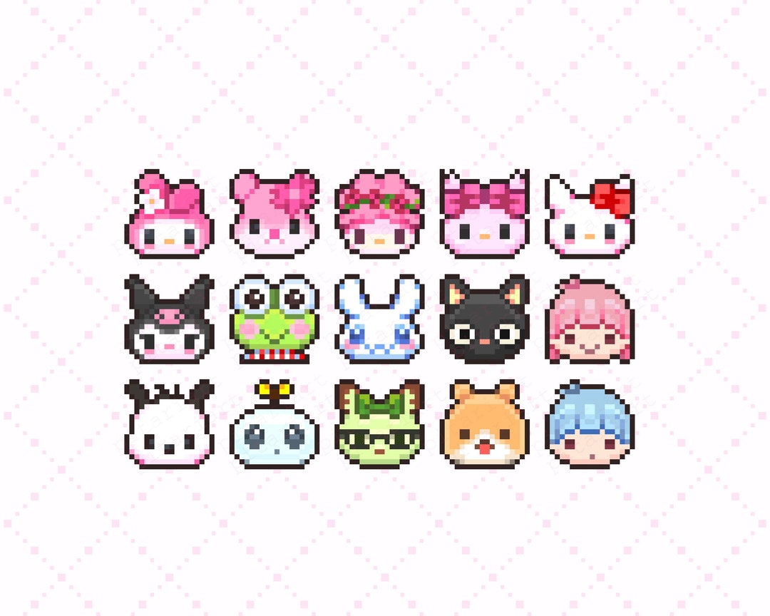 Kawaii Pixel Plushies as Sub/bit Badges for Twitch Stream Cute Kitty ...
