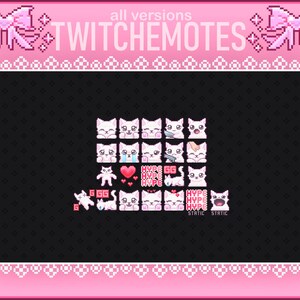 Twitch Pixel Cat Emotes/channel Points | 2 Animated Emotes - Pop Cat ...