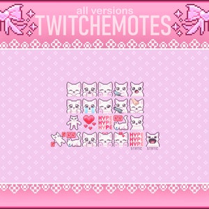 Twitch Pixel Cat Emotes/channel Points | 2 Animated Emotes - Pop Cat ...