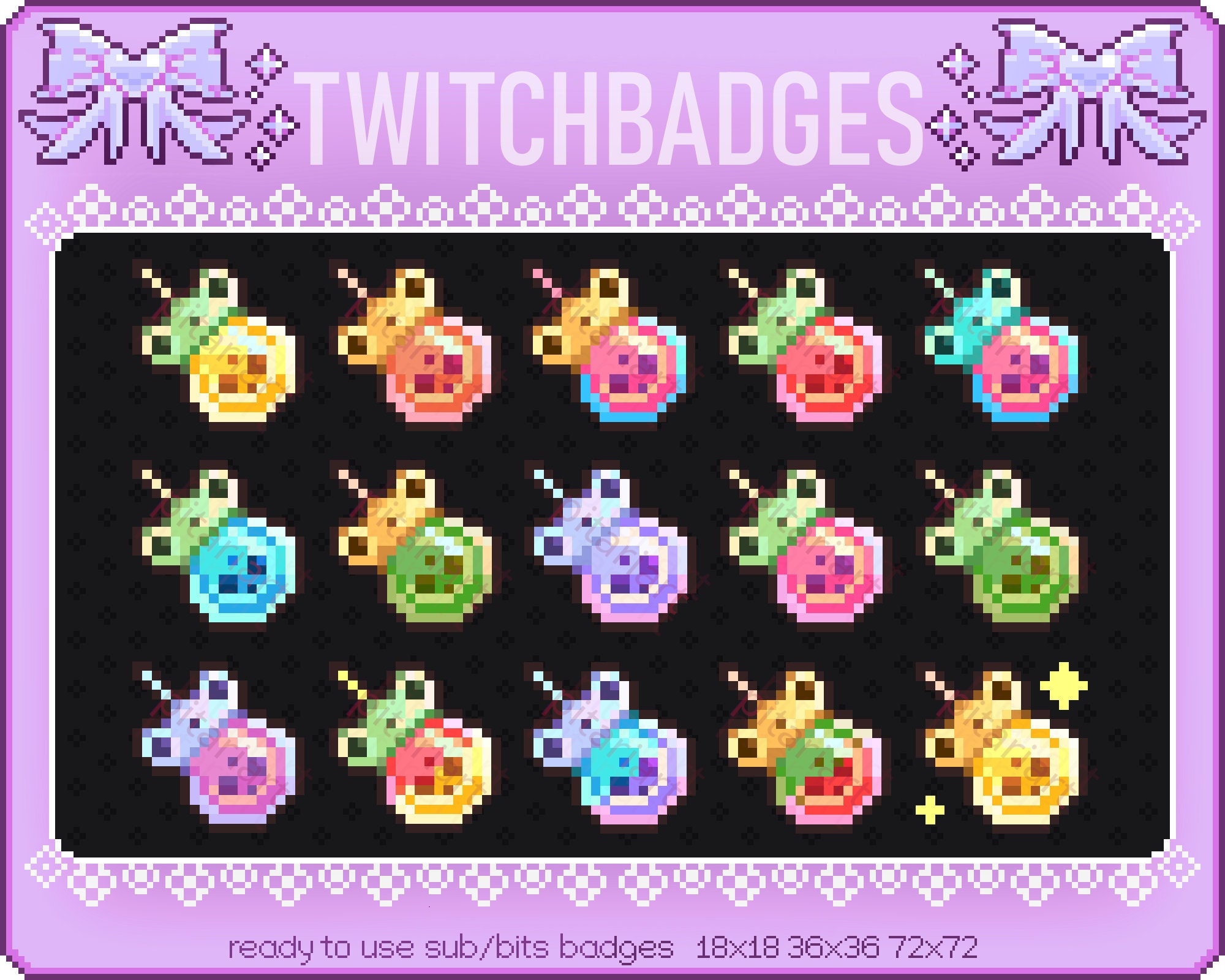 Twitch Badges Frog Boba Soda for Twitch | Cute Frog Themed Drink, Boba ...