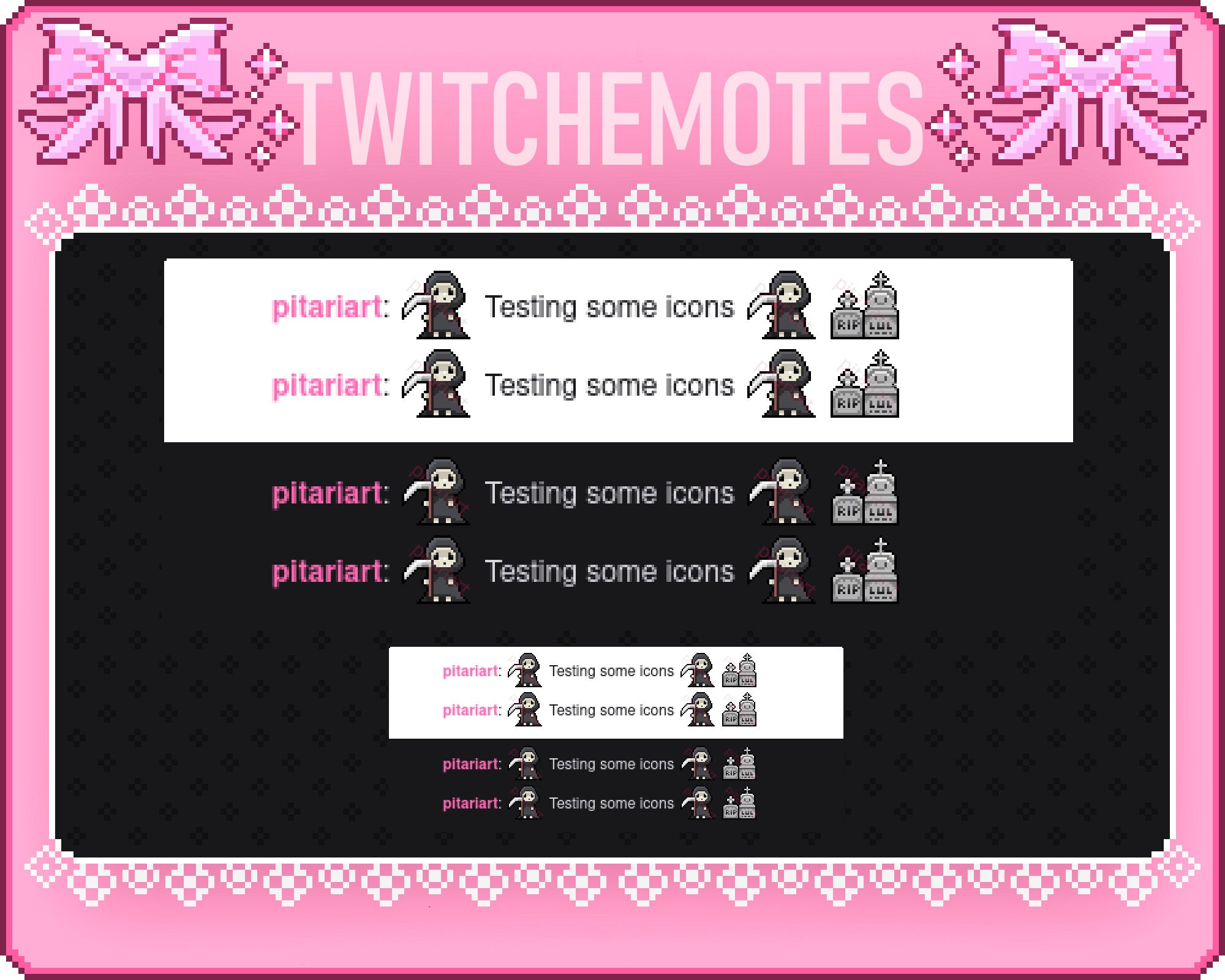 Twitch Emote Grimreaper Tired/sad Banning Viewer Spooky Pixel Streaming ...