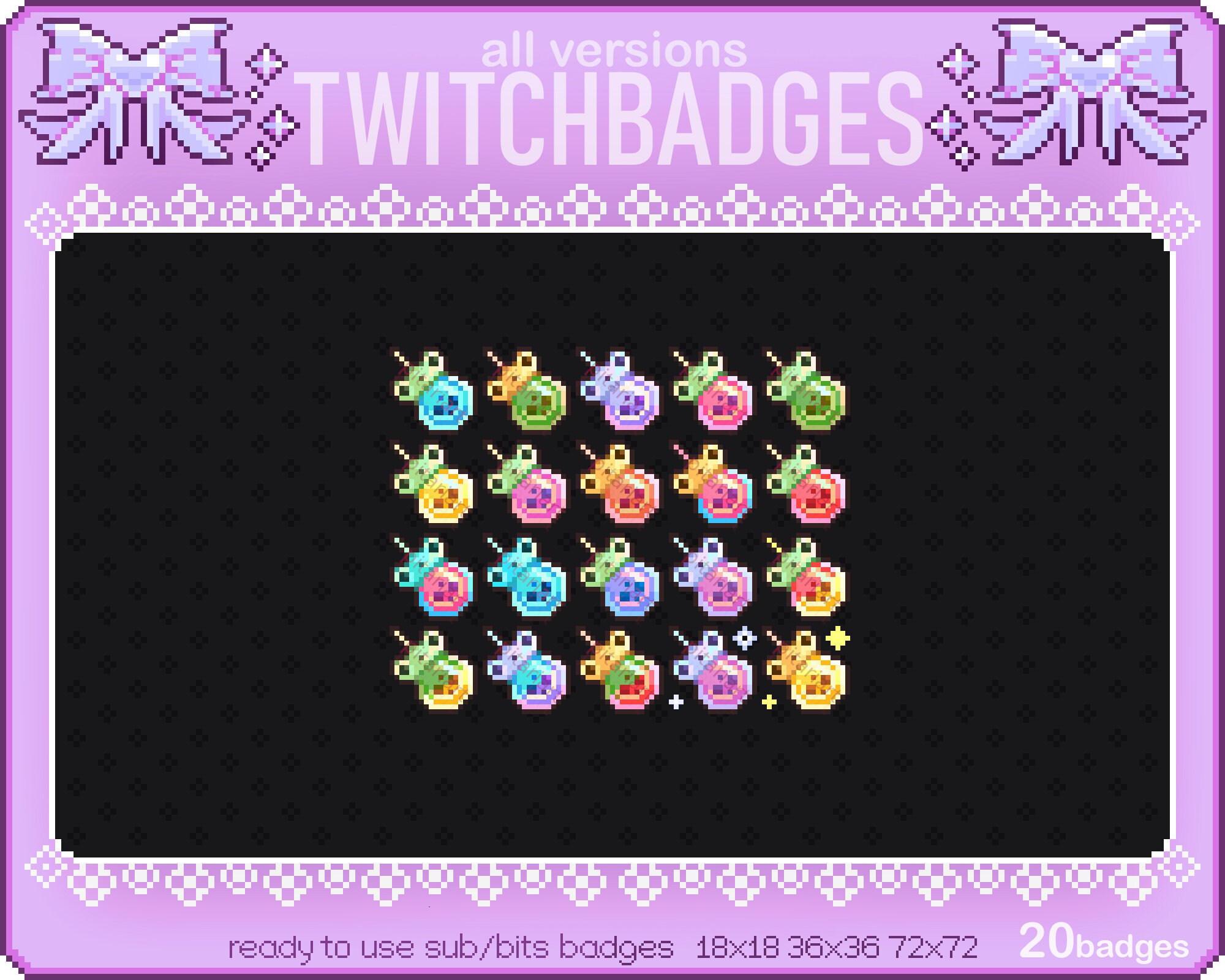 Twitch Badges Frog Boba Soda for Twitch | Cute Frog Themed Drink, Boba ...