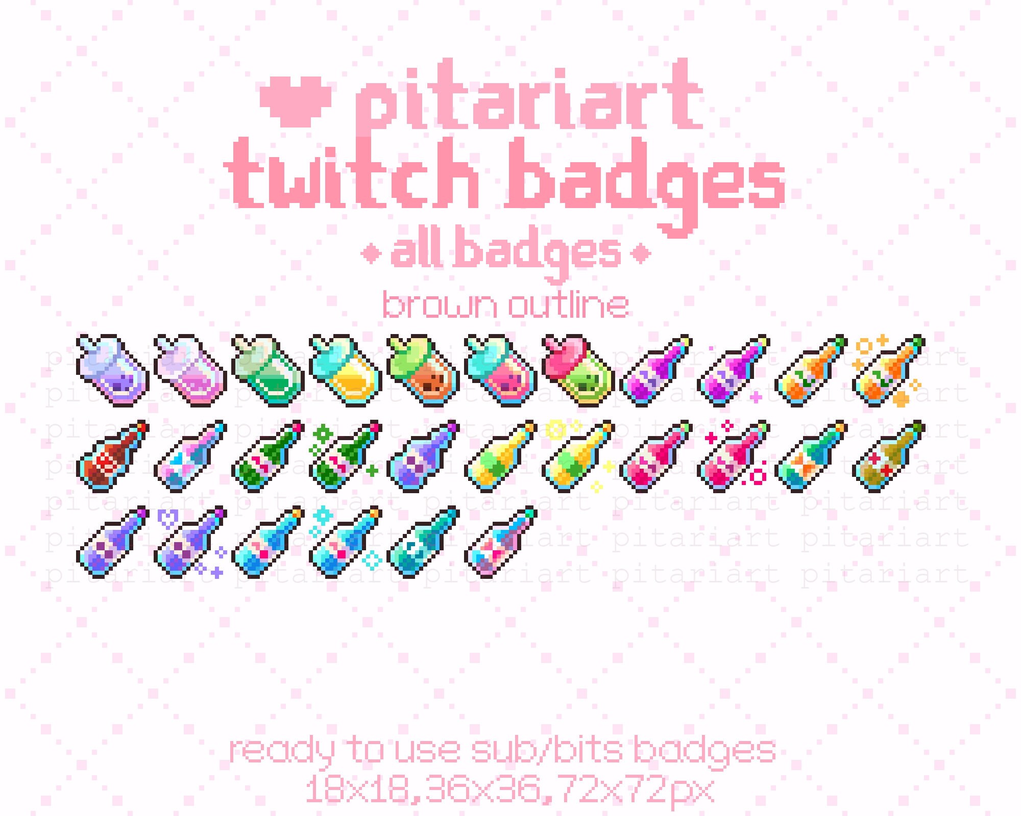 Twitch Badges Boba Soda and Drinks for Twitch Bubble Tea, Cute Drink ...