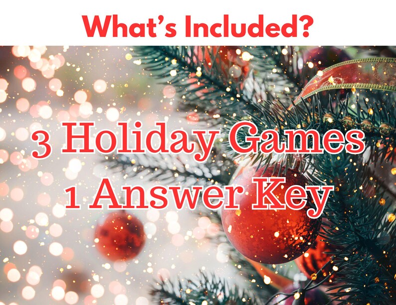 Christmas Game Bundle ICEBREAKERS for Holiday Parties. Digital Download ...
